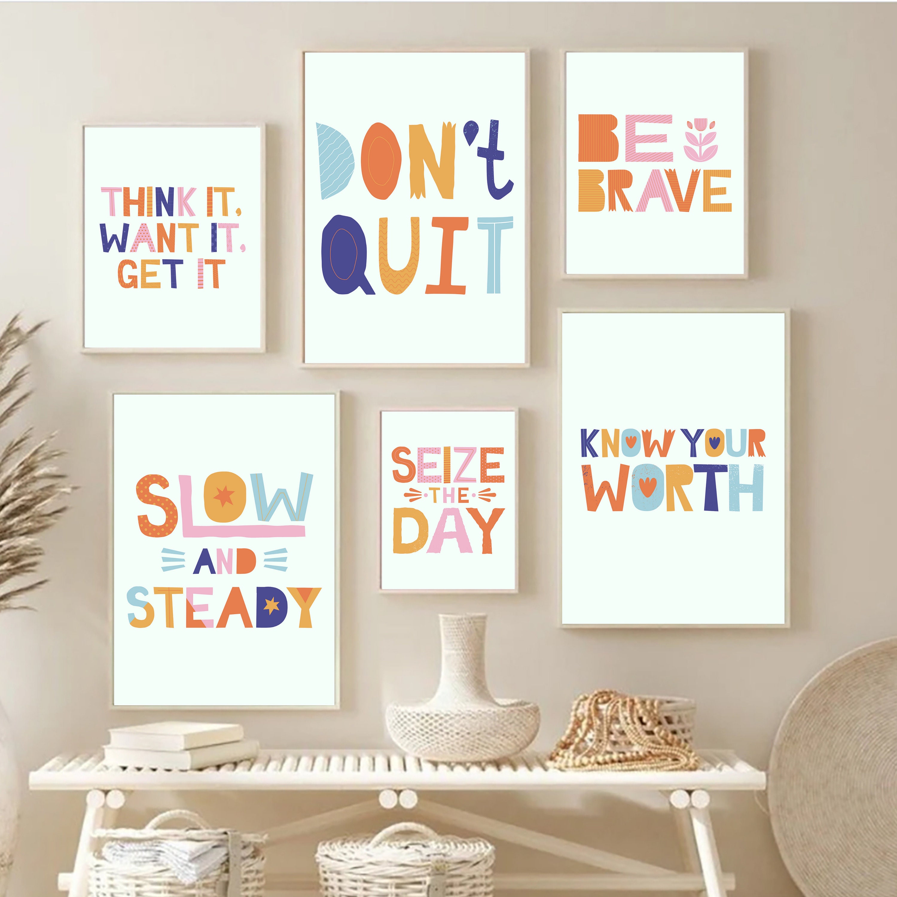 Set of 12 Posters, Maximalist Wall Decor, Wall Prints Bundle, Printable ...