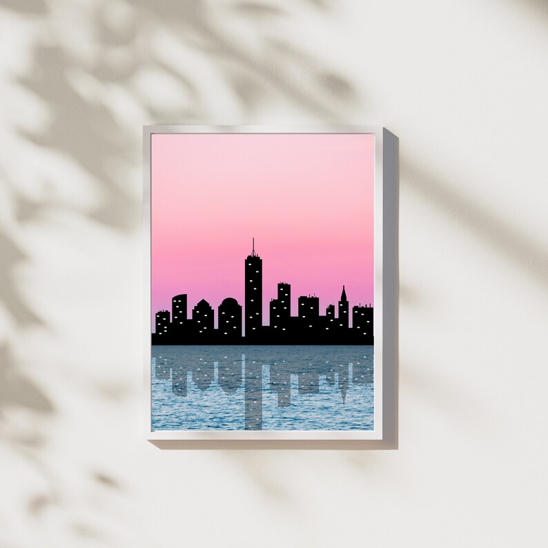 Sunset Sunrise City Poster, Printable Travel Wall Art, Printable ...