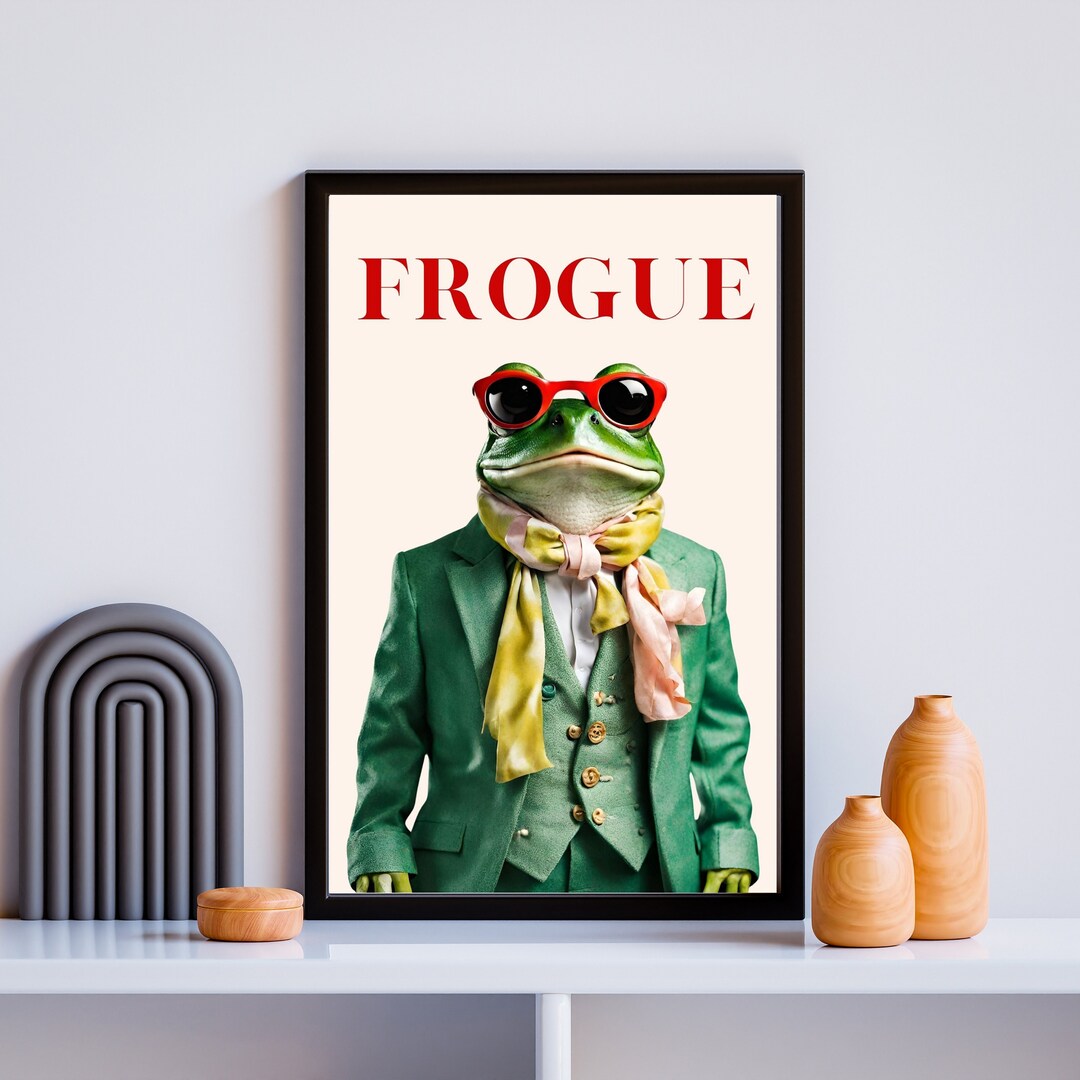 Fashion Frog Art Print: Vogue Frogs in Clothes (digital Printable) - Etsy