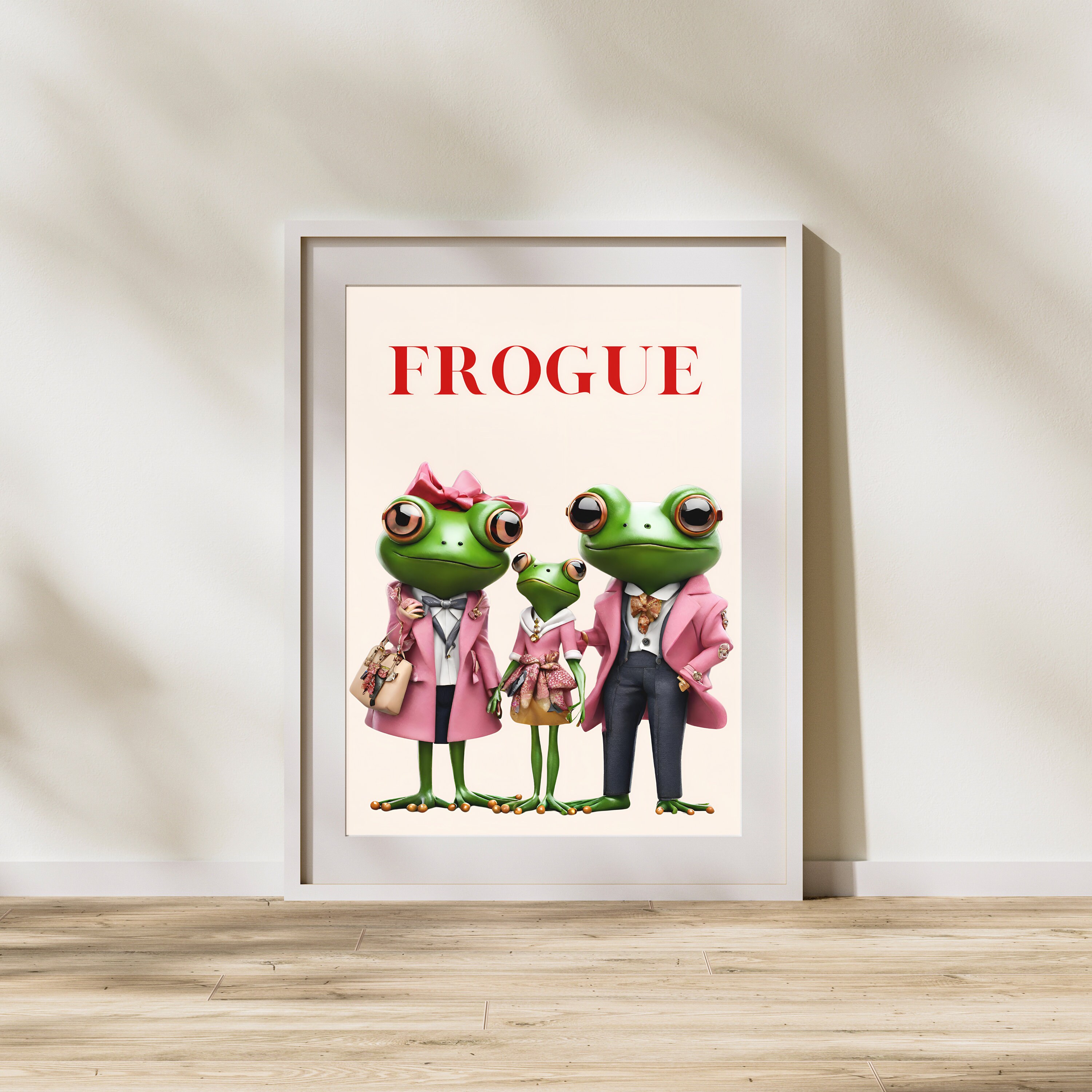 Fashion Frogs Art Poster: Vogue Family Print (digital Printable) - Etsy