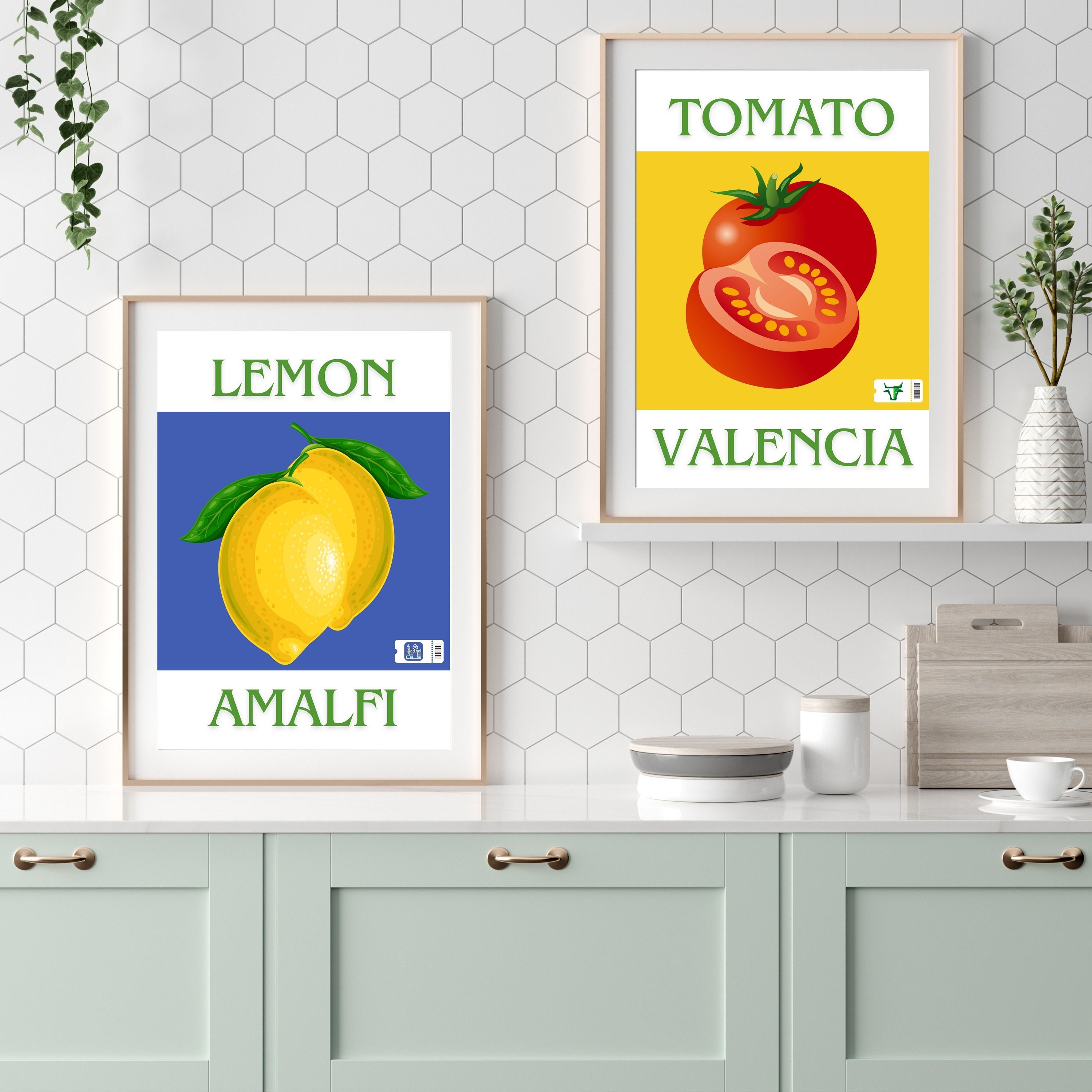 Set of 3 Poster Wall Decor, Fruits Prints Bundle,digital Download ...