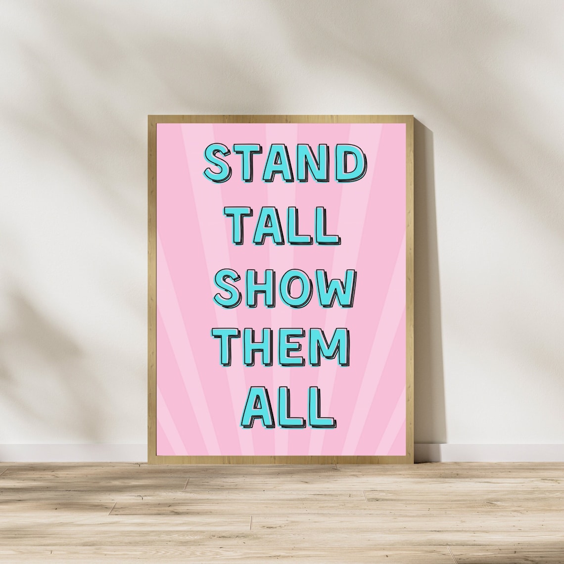 Motivational Wall Decor, Believe Yourself, Printable Wall Art, Stand ...