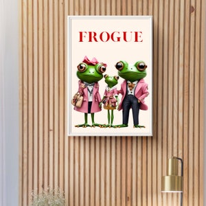 Fashion Frogs Art Poster: Vogue Family Print (digital Printable) - Etsy