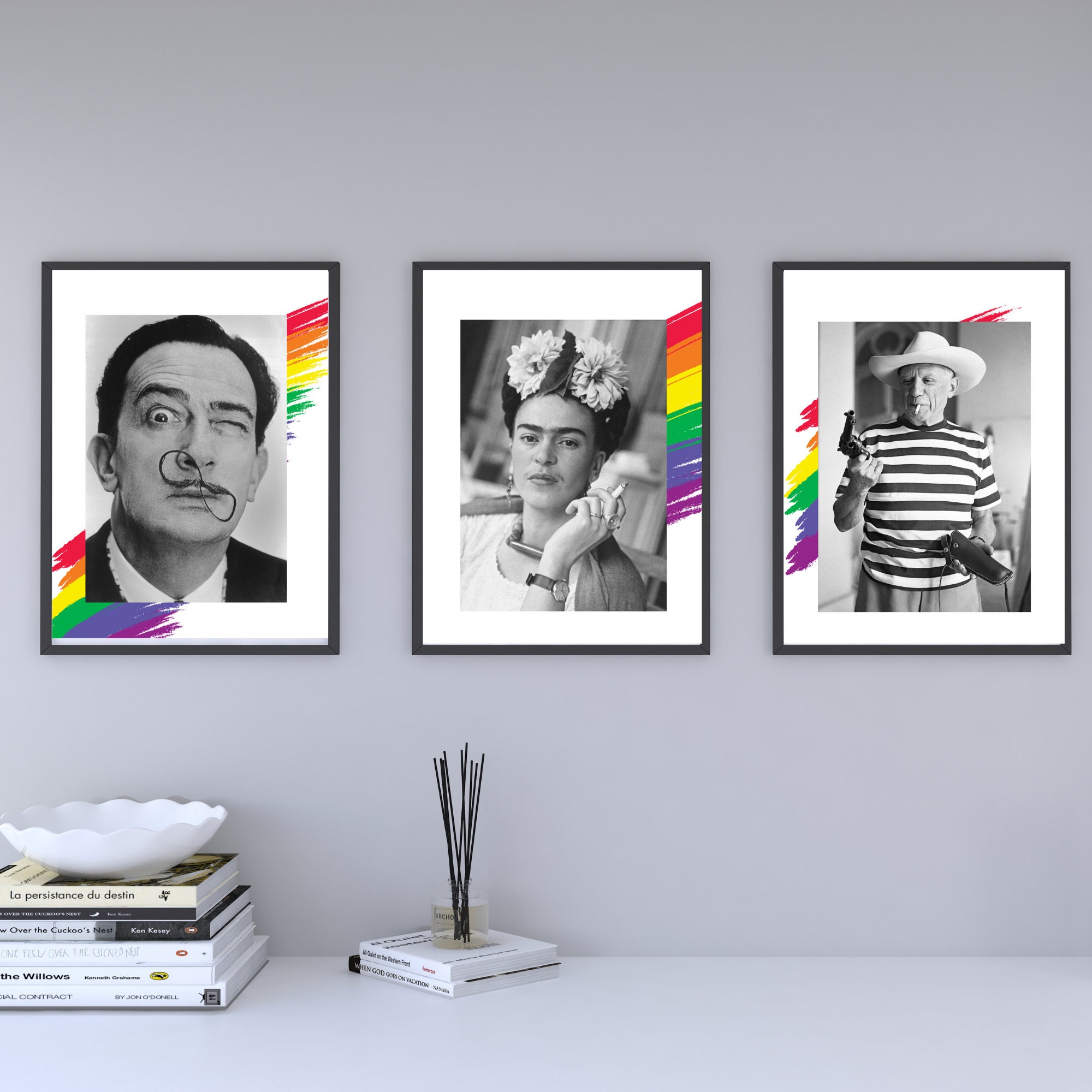 Set of 3 Poster, Pablo Picasso Poster, Printable Digital Poster, Frida ...