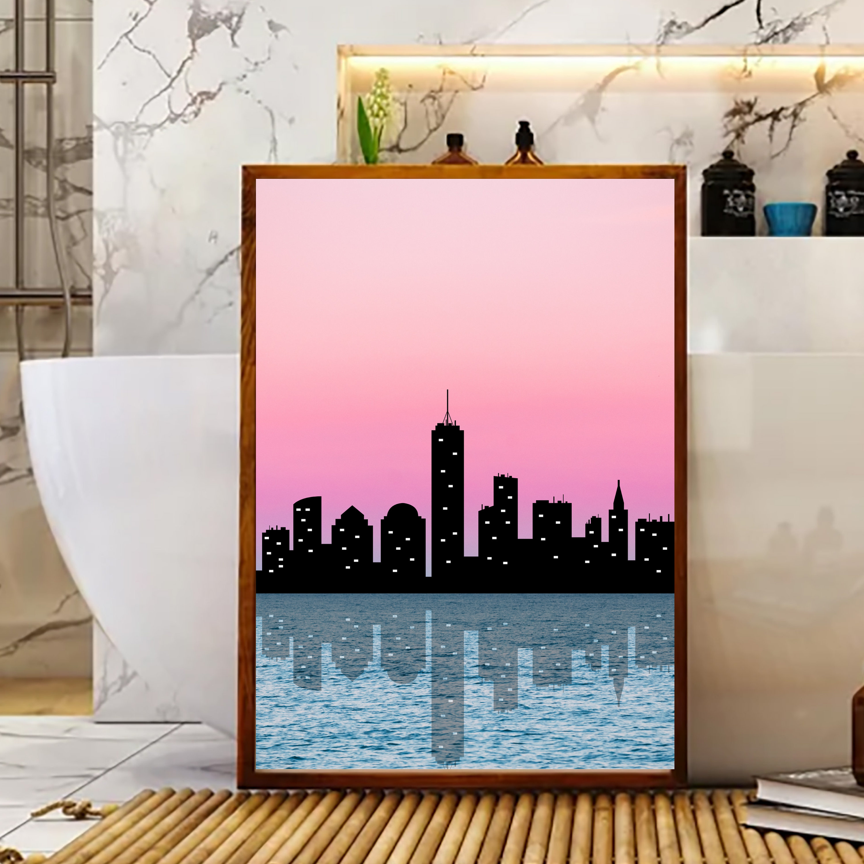 Sunset Sunrise City Poster, Printable Travel Wall Art, Printable ...
