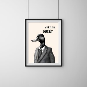 What the Duck Poster, Funny Ducks, Digital Printable Ducks, Duck Poster ...