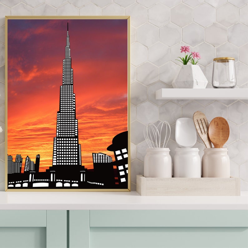 Sunset Sunrise City Poster, Printable Travel Wall Art, Printable ...