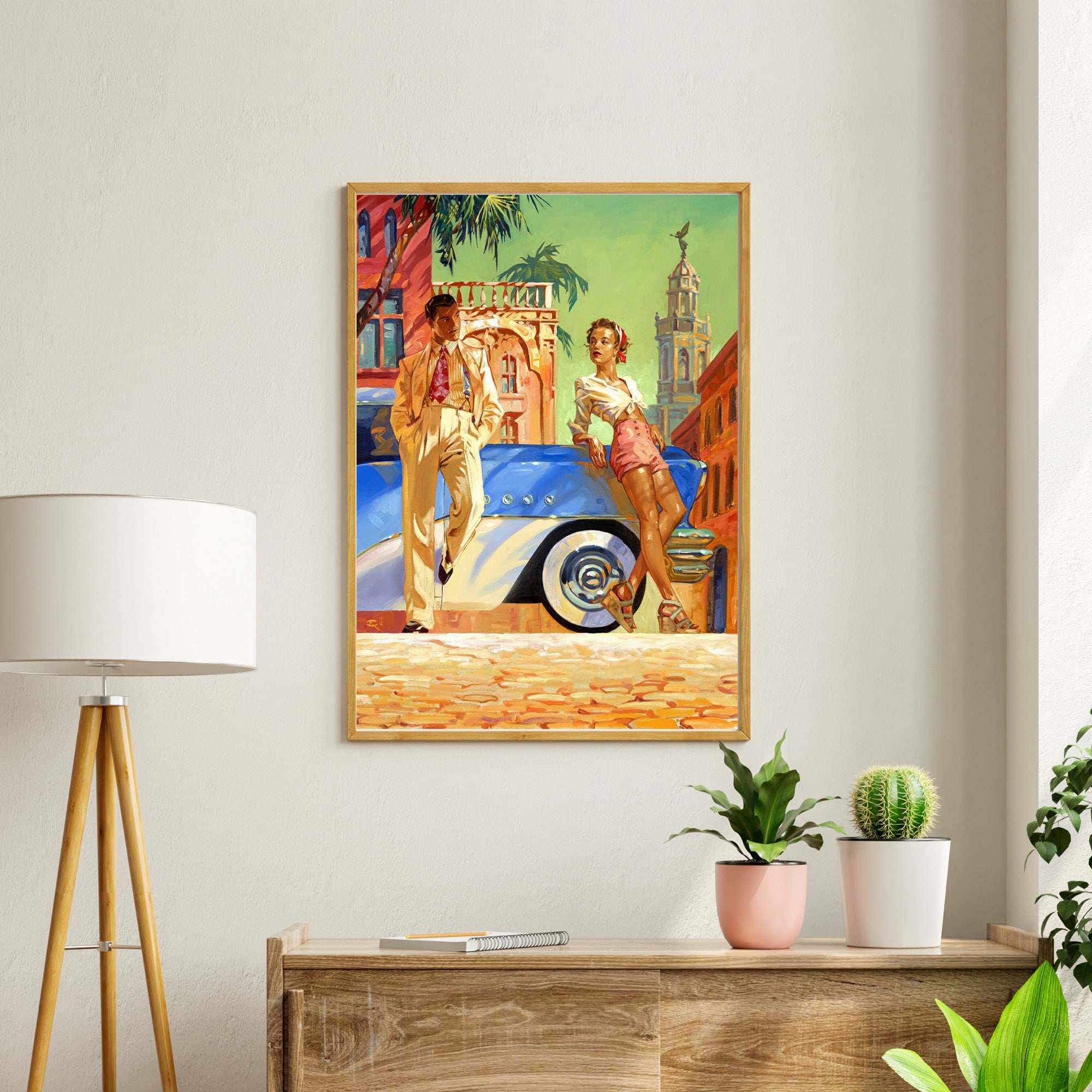 Retro Digital Printable Poster, Lovely Couple, High Quality Digital ...