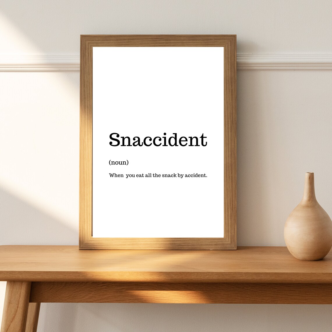 Snaccident Definition Print, Dictionary Poster, Quote Wall Art, Focus ...
