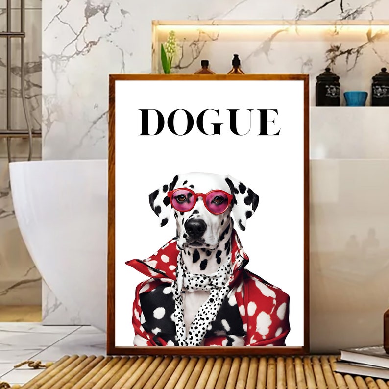 Cute Dalmatian Dog Printable Wall Art, Instant Download, Dalmatian ...