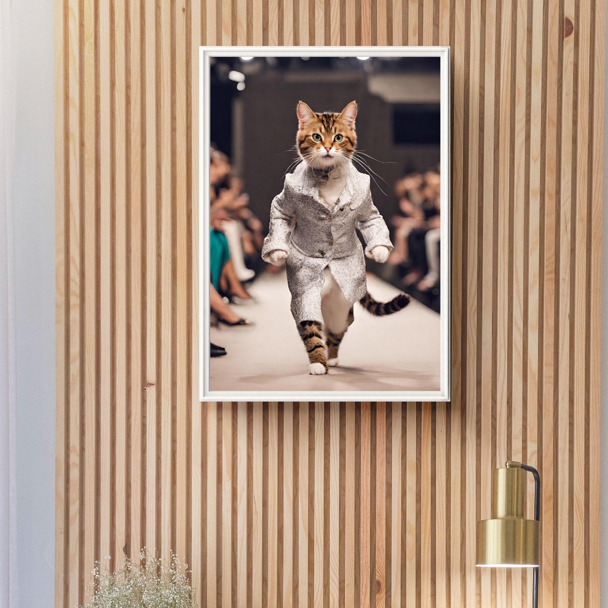 Catwalk Poster, Fashion Cats, Cat Clothes, Digital Printable Cats ...