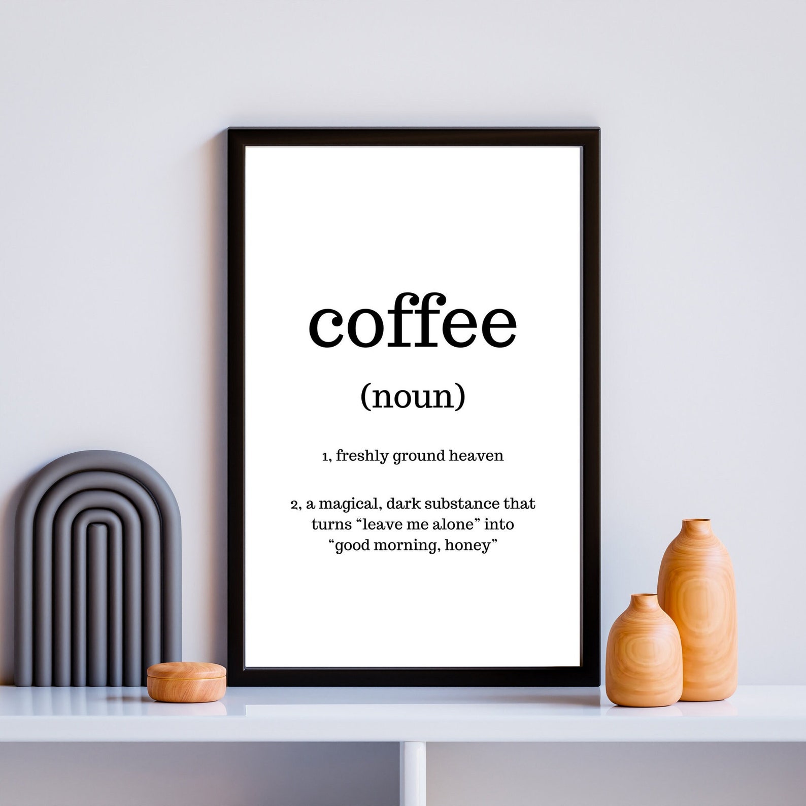 Coffee Definition Print, Dictionary Poster, Quote Wall Art, Focus ...