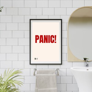 Motivational Wall Decor, Printable Wall Art, Panic Button Poster ...