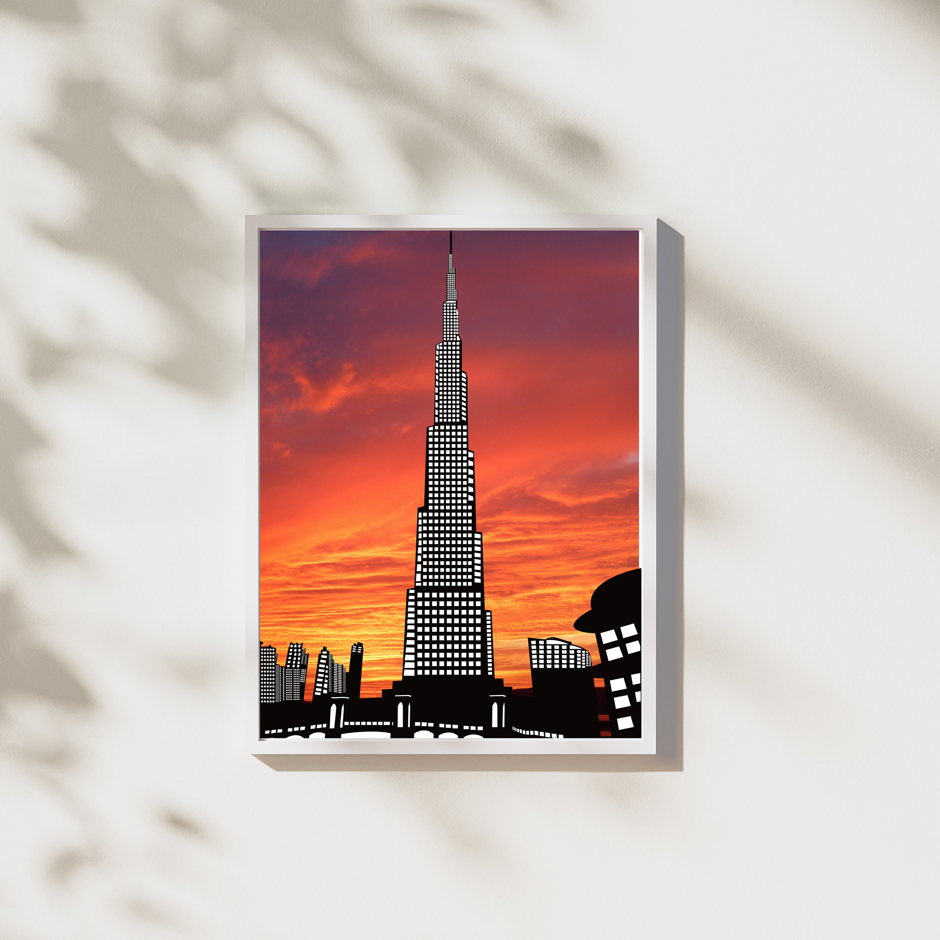 Sunset Sunrise City Poster, Printable Travel Wall Art, Printable ...