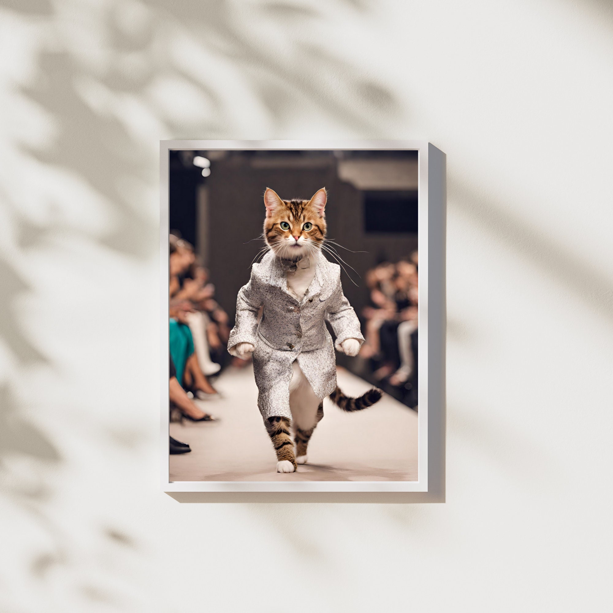 Catwalk Poster, Fashion Cats, Cat Clothes, Digital Printable Cats ...