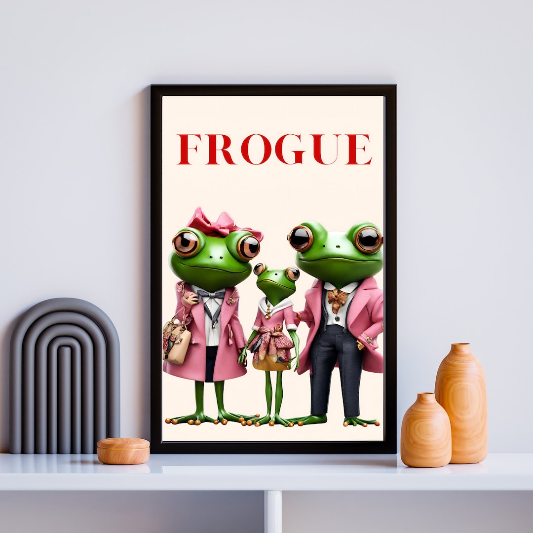 Fashion Frogs Art Poster: Vogue Family Print (digital Printable) - Etsy