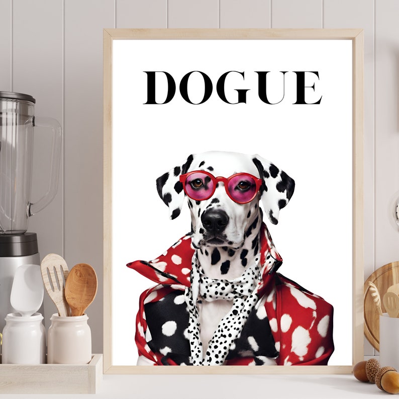 Cute Dalmatian Dog Printable Wall Art, Instant Download, Dalmatian ...