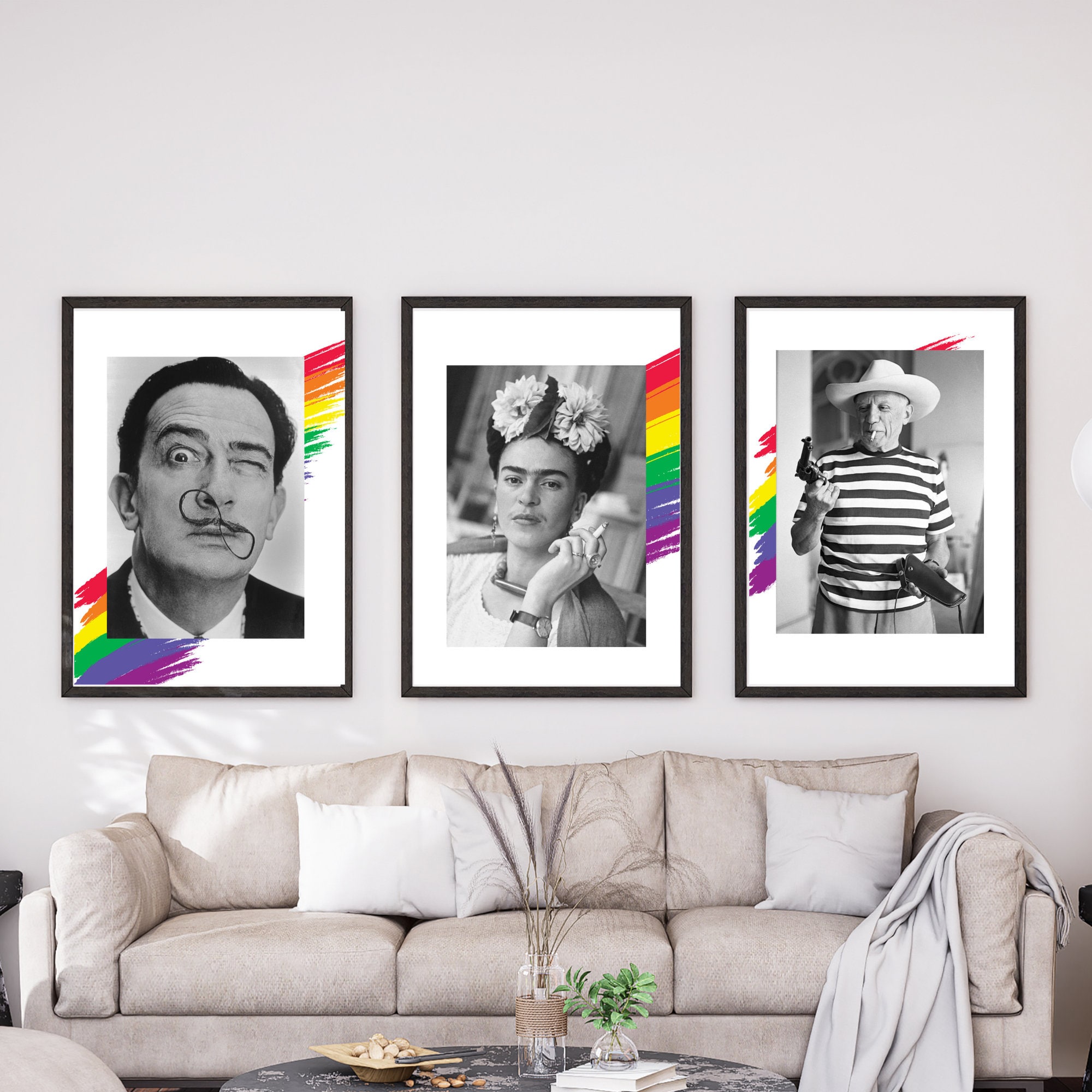 Set of 3 Poster, Pablo Picasso Poster, Printable Digital Poster, Frida ...