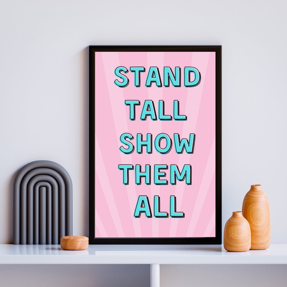 Motivational Wall Decor, Believe Yourself, Printable Wall Art, Stand ...