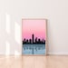 Sunset Sunrise City Poster, Printable Travel Wall Art, Printable ...