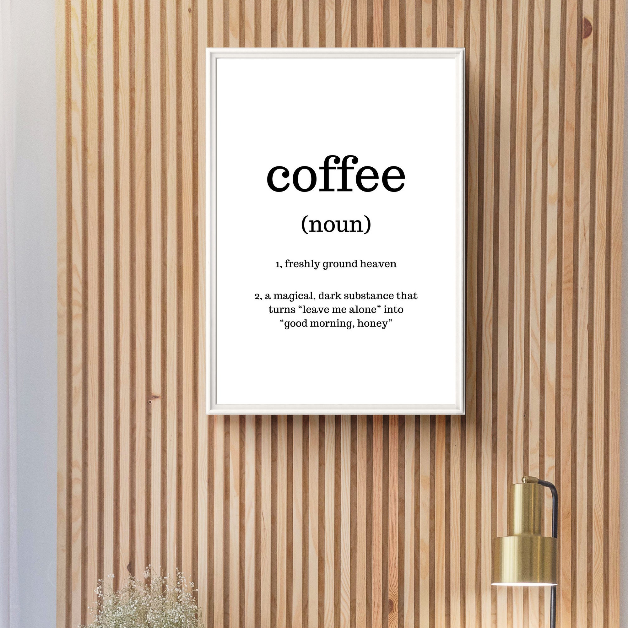 Coffee Definition Print, Dictionary Poster, Quote Wall Art, Focus ...