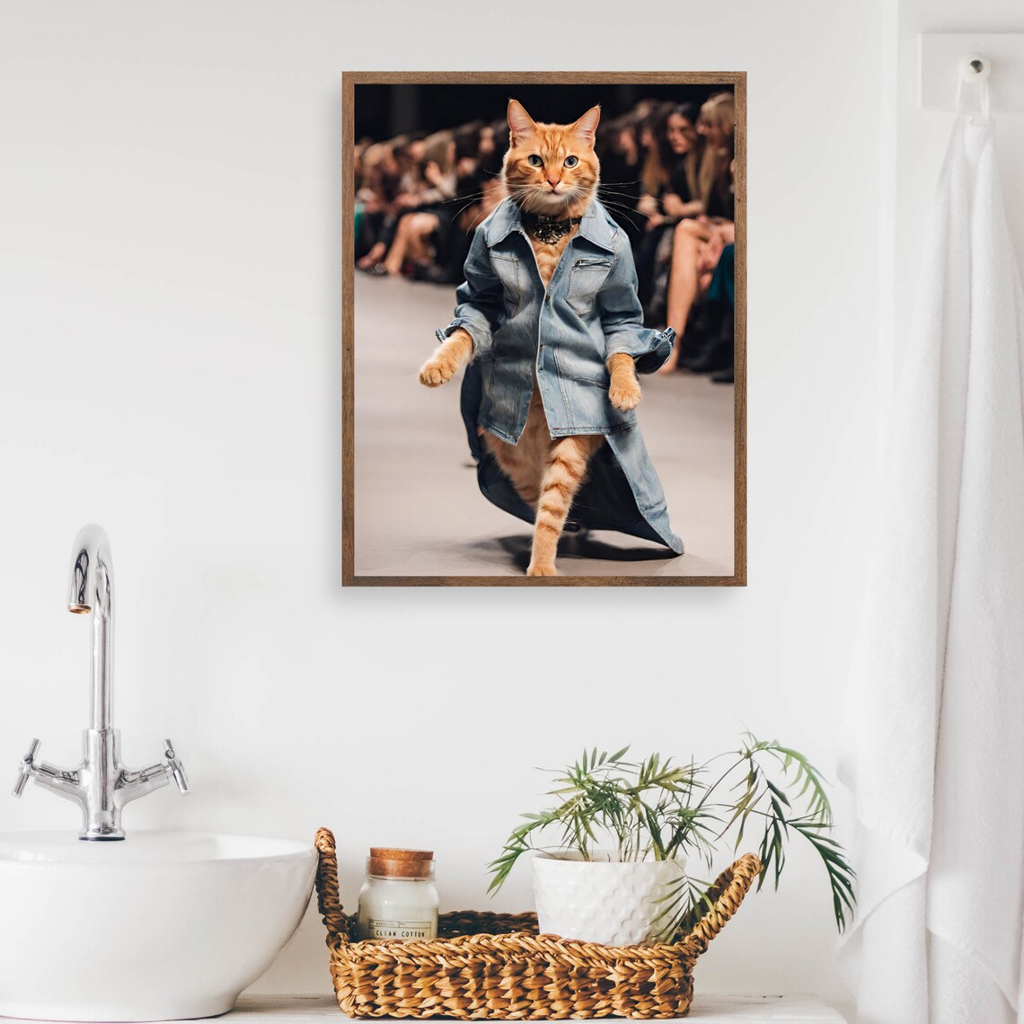 Catwalk Poster, Fashion Cats, Cat Clothes, Digital Printable Cats ...