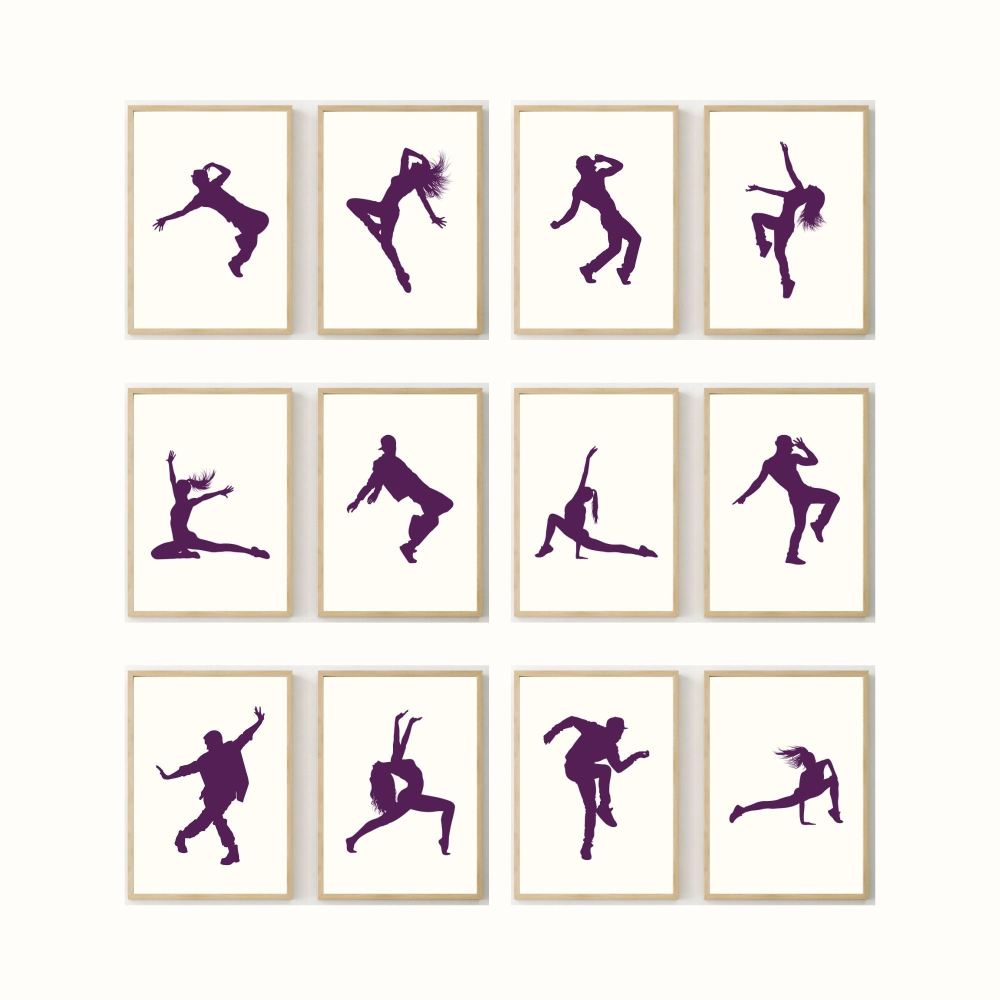 Modern Dancers Printable,set of 12 Modern Dancers Printables, Dancer ...