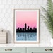 Sunset Sunrise City Poster, Printable Travel Wall Art, Printable ...