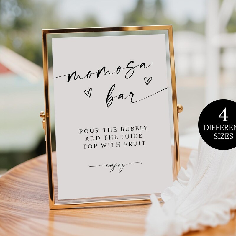 Mom Mosa Bar Sign - Etsy