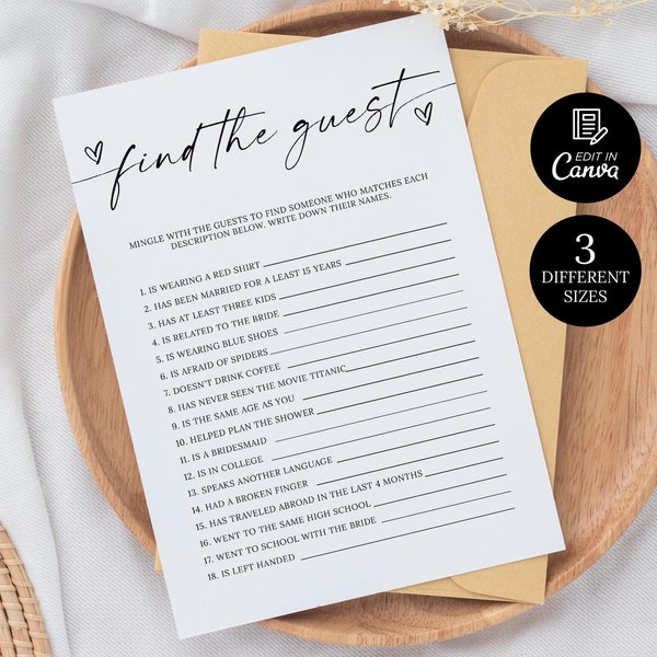 Find Someone Who Game - Etsy