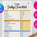 Editable Daily Checklist for Kids, Printable, Responsibility Chart for ...