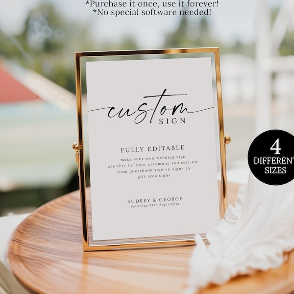 Custom Table Signs - Etsy