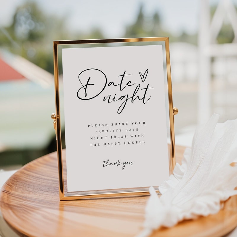 Date Night Ideas Sign - Etsy