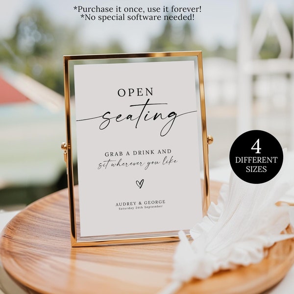 Open Seating Sign - Etsy