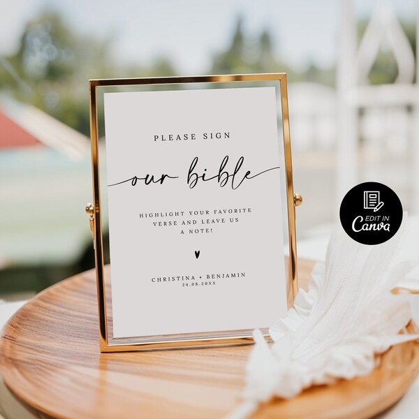 Please Sign Our Bible Template - Etsy