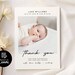 Newborn Thank You Card, Baby Thank You Card, Photo Thank You Card for ...