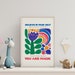 Kids Room Poster, Cute Rainbow Flowers, Nursery & Playroom Printable ...