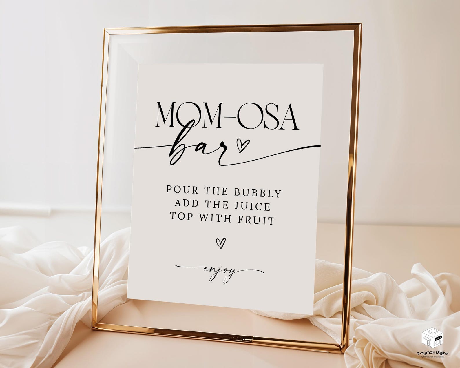 Momosa Bar Sign Printable, Baby Shower Sign, Baby Shower Bar Sign ...