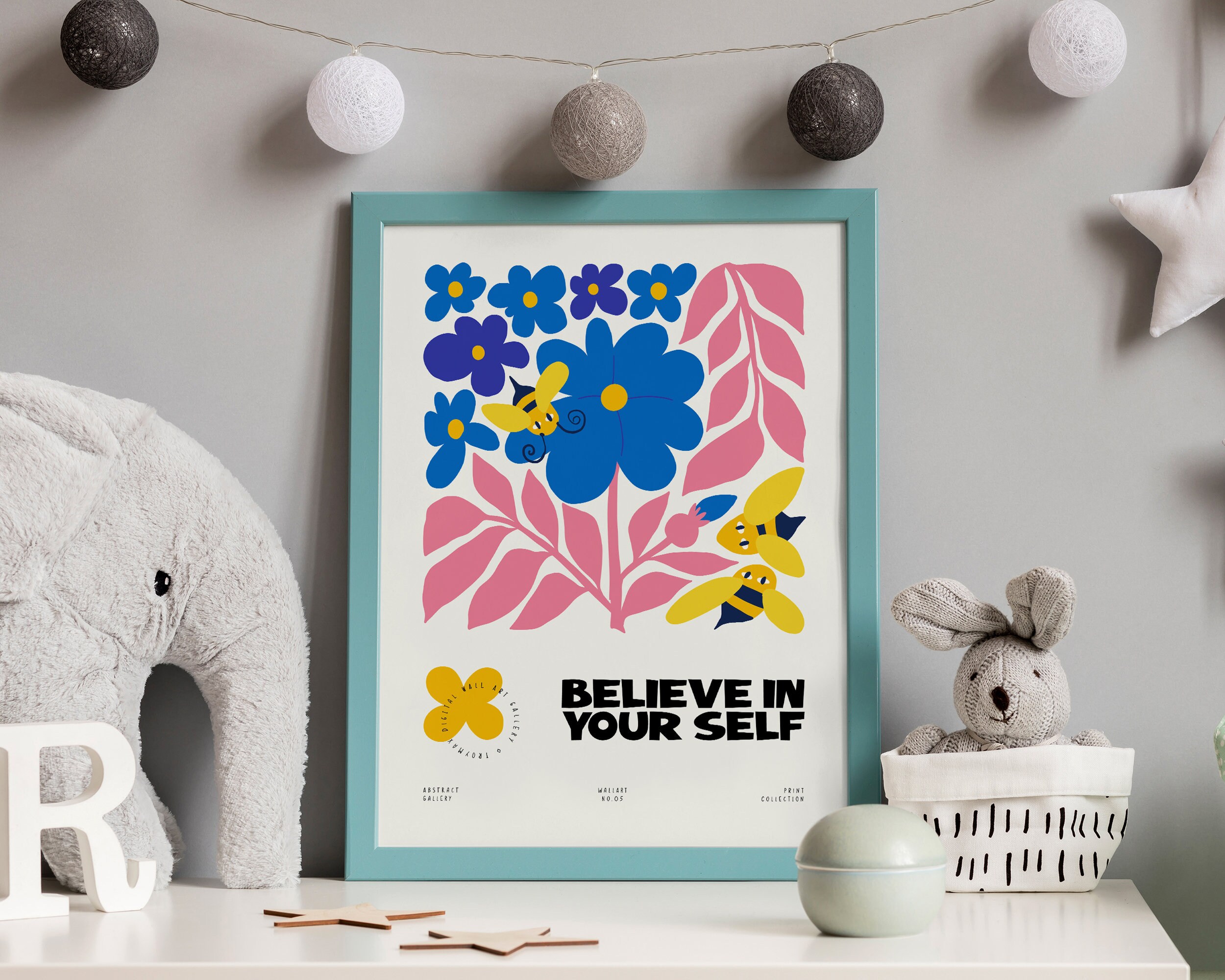 Printable Positive Motivational Poster for Kids, Believe in Your Self ...