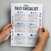 Editable Daily Checklist for Kids, Kids Responsibility Chart, Before ...