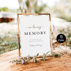 In Loving Memory Wedding, Wedding Sign Grandparents, Memory Sign ...