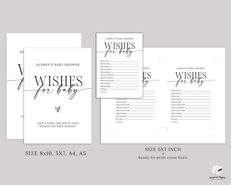 Baby Shower Sign Set, Baby Shower Table Signs, Printable Baby Shower ...