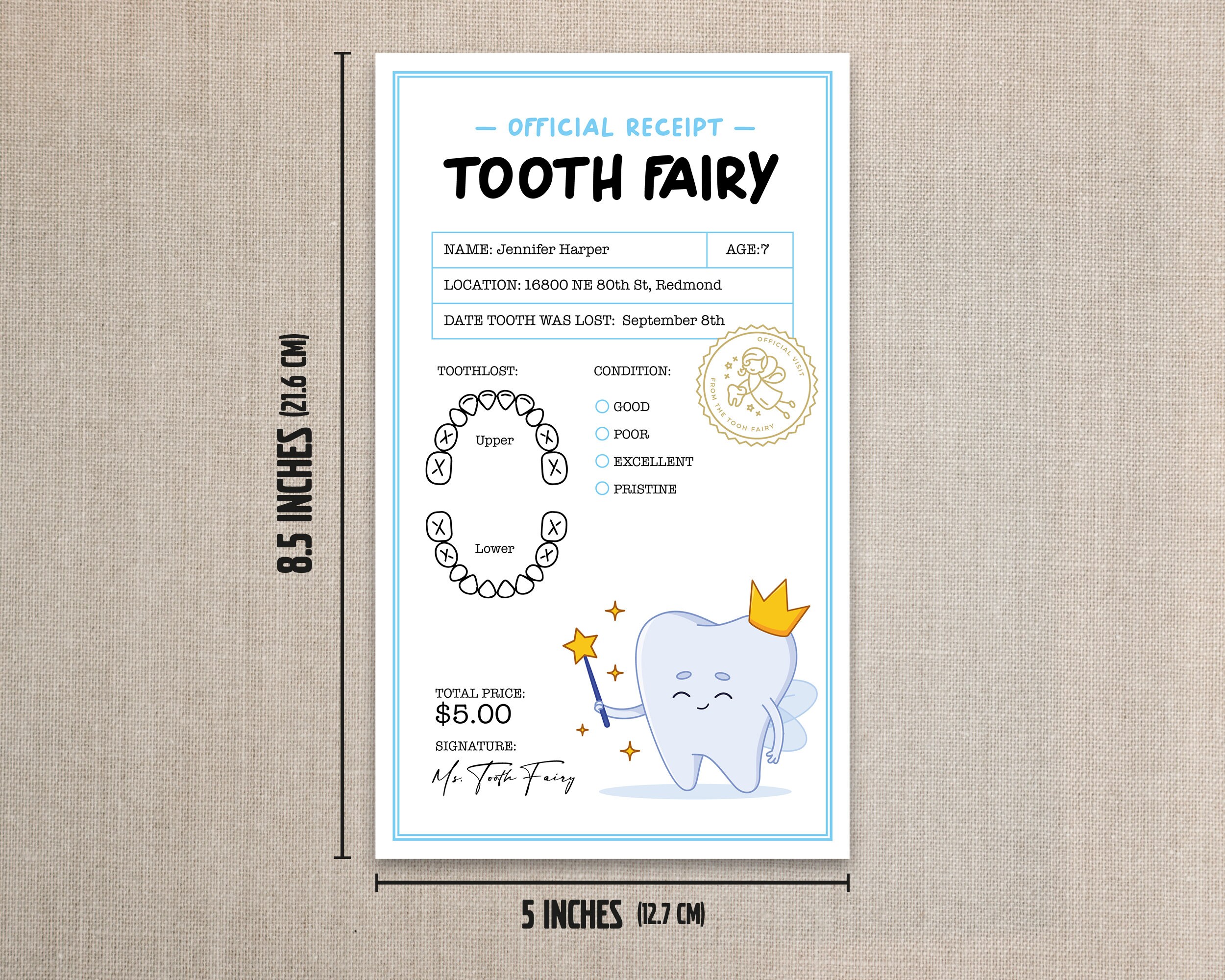 Tooth Fairy Receipt Certificate for Kids Monthly Brushing - Etsy Tooth Fairy Receipt Certificate for Kids Monthly Brushing - Etsy