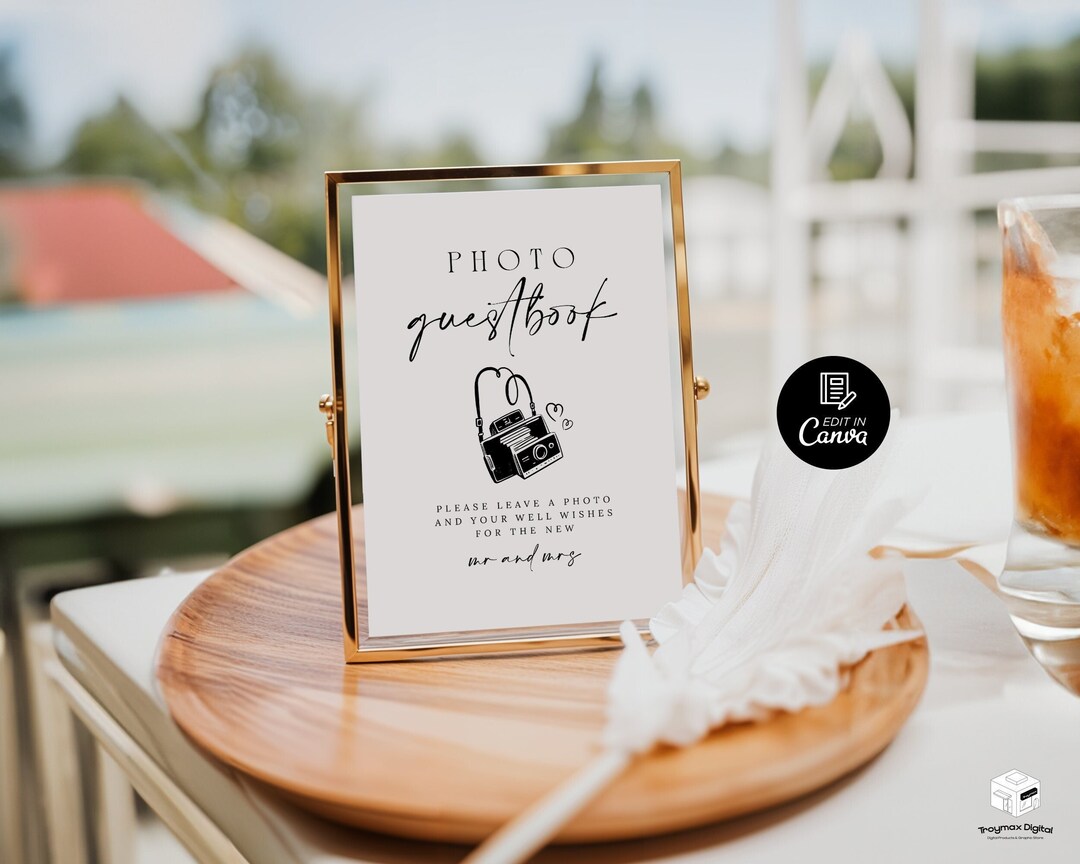 Instant Camera Photo Guest Book Sign, Polaroid Guestbook, Photo ...