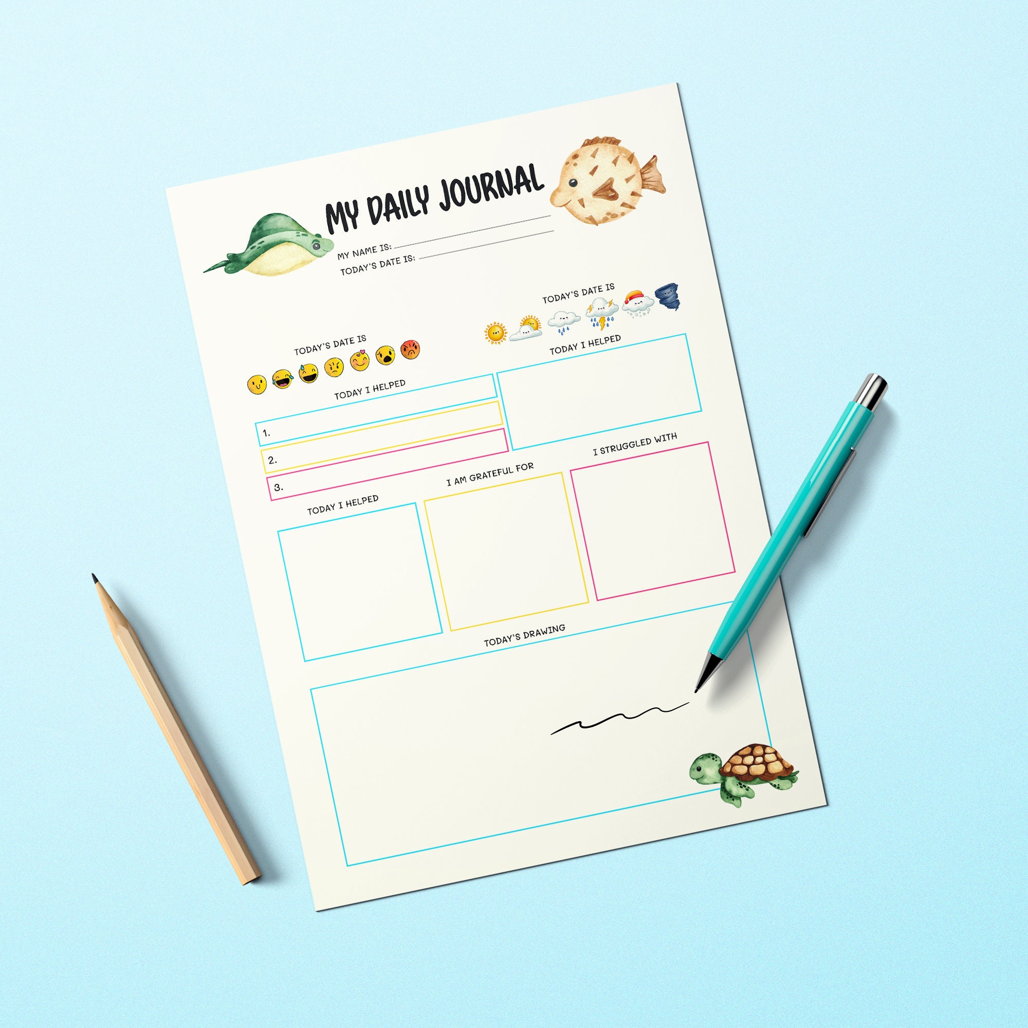 Printable Daily Planner for Kids, Children Routine Chart, Kids Daily ...