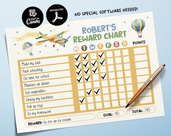 Printable Camping Animals Reward Chart for Kids a Way of - Etsy