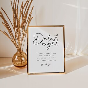 Modern Date Night Heart Sign, Wedding Date Night Sign, Wedding Date ...