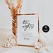 Modern Date Night Heart Sign, Wedding Date Sign Template, Wedding Date ...