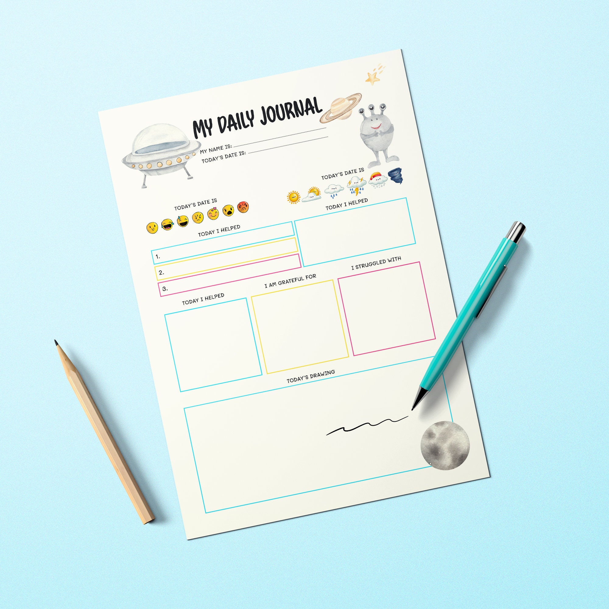 Printable Daily Planner for Kids Children Routine Chart Kids - Etsy