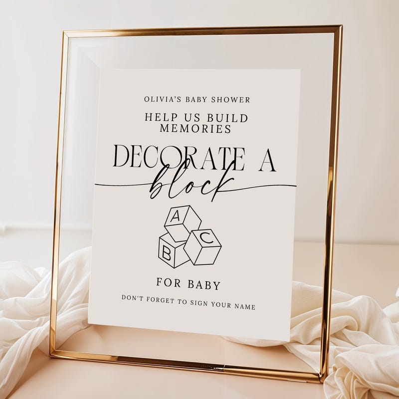 Baby Shower Blocks - Etsy